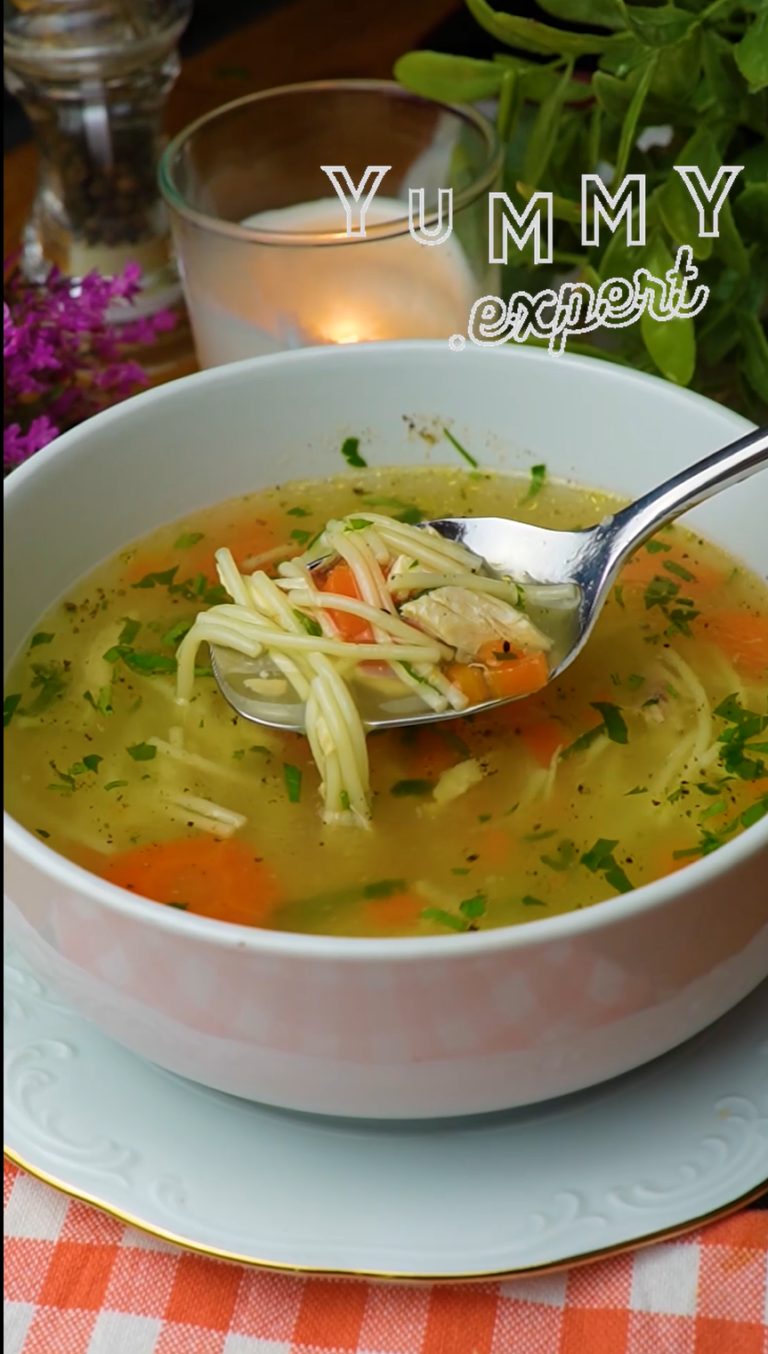 Classic Chicken Soup with Noodles - Yummy Expert