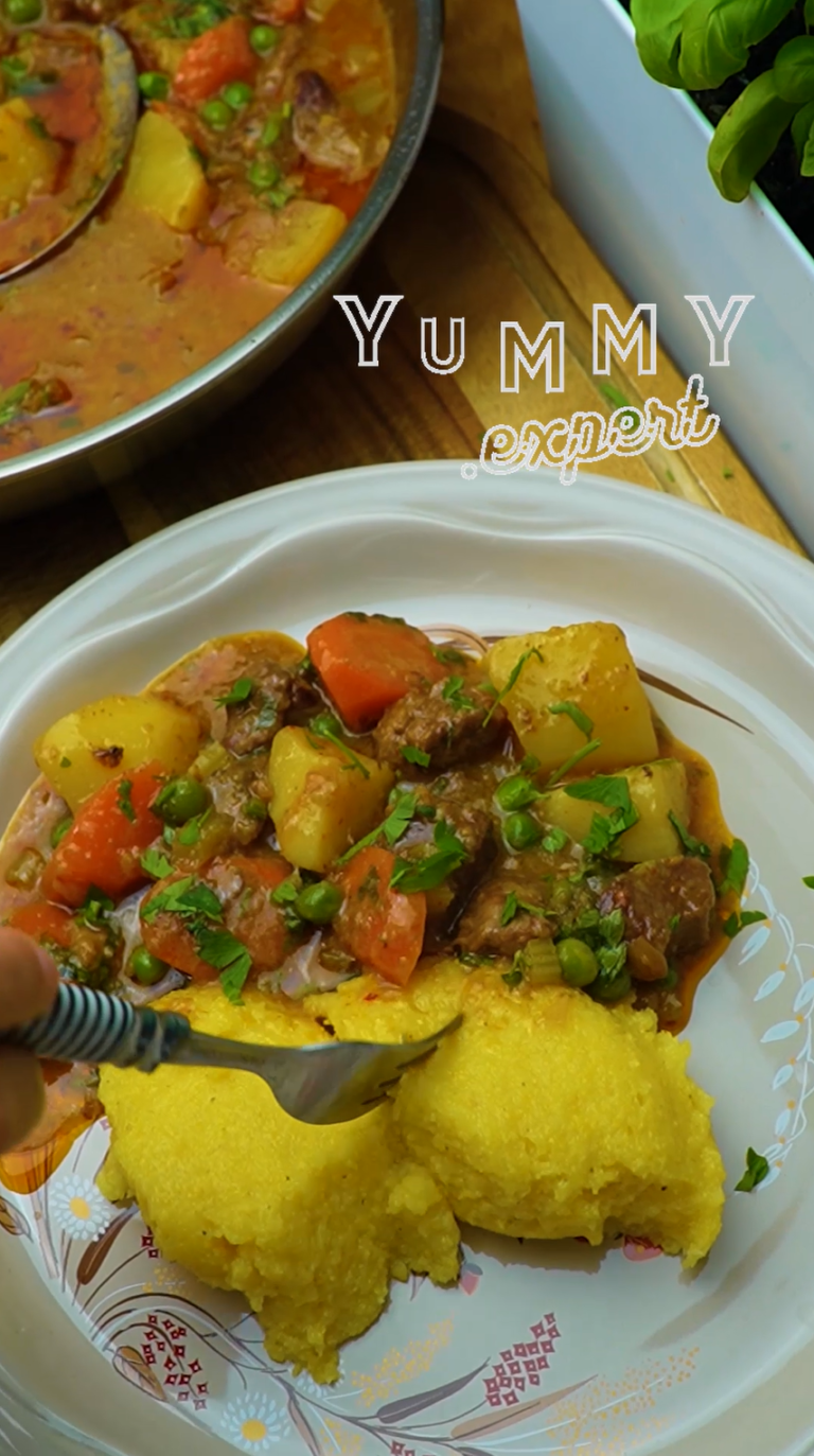 Hearty Beef and Vegetable Stew (Romanian-Style with Mamaliga) - Yummy ...