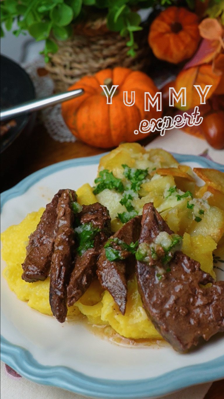 Fried Pork Liver with Crispy Potatoes (Ficat de Porc Prajit) - Yummy Expert