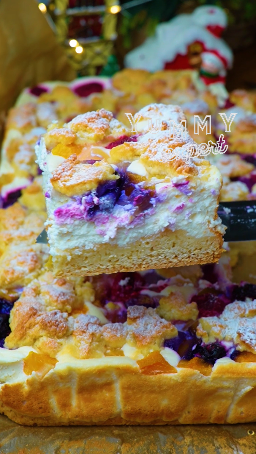 Sheet Pan Cheesecake – Full Recipe (with canned fruit) |Cheesecake la ...